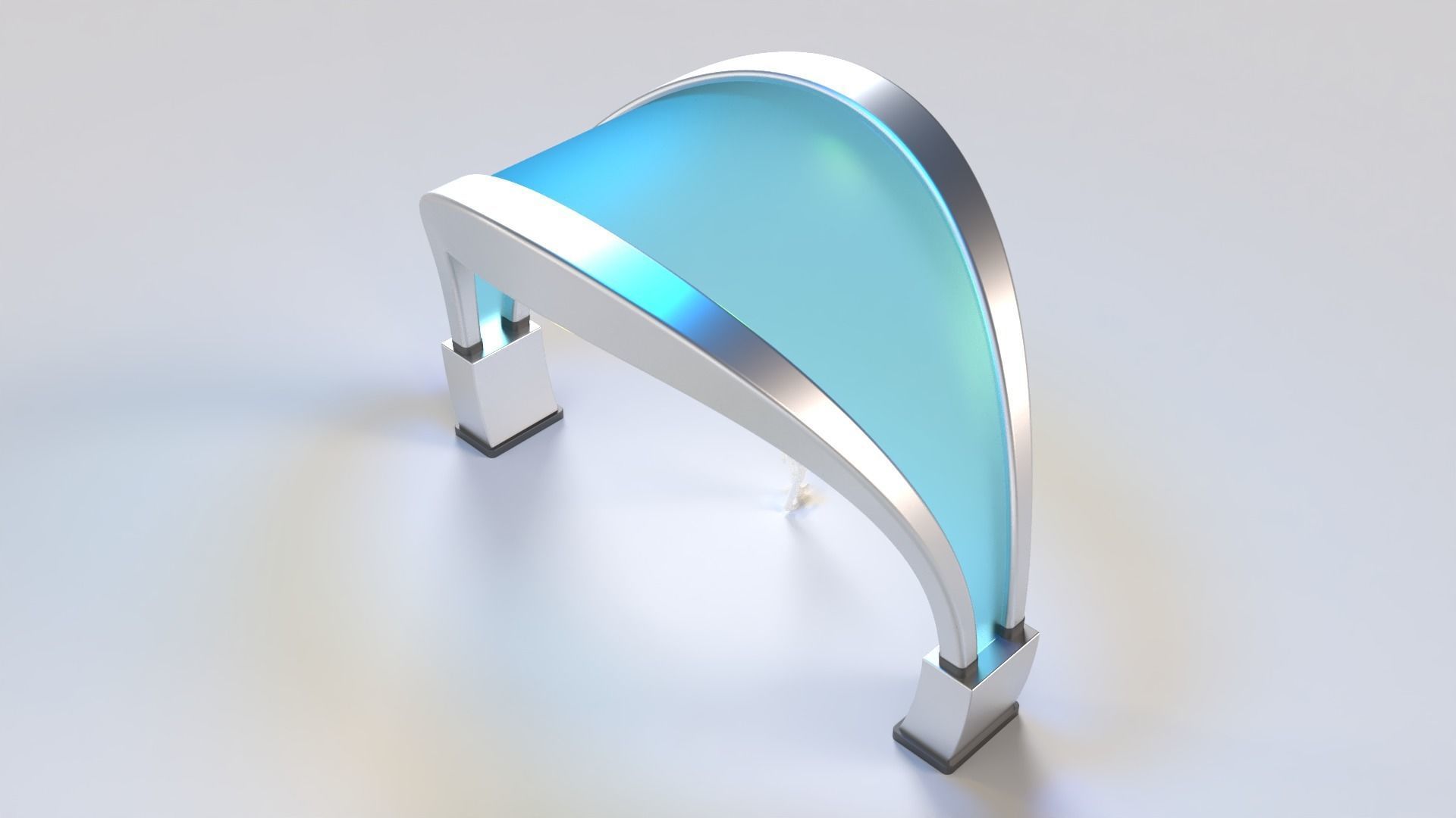 Shade Structure Architectural Structure with Grass and Steel 3D model ...