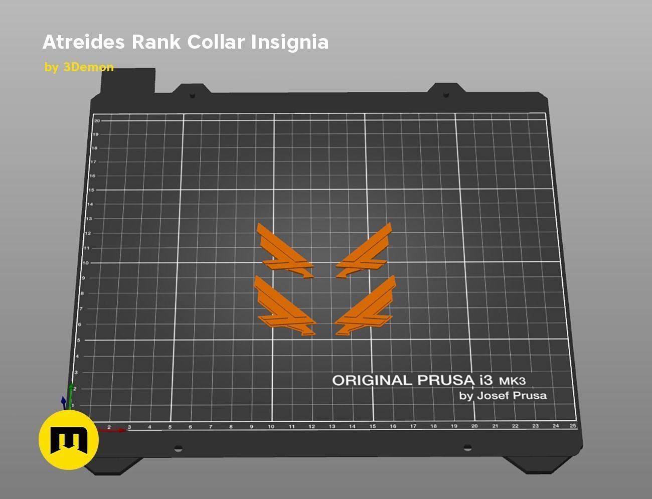 Atreides Rank Collar Insignia free 3D model 3D printable | CGTrader