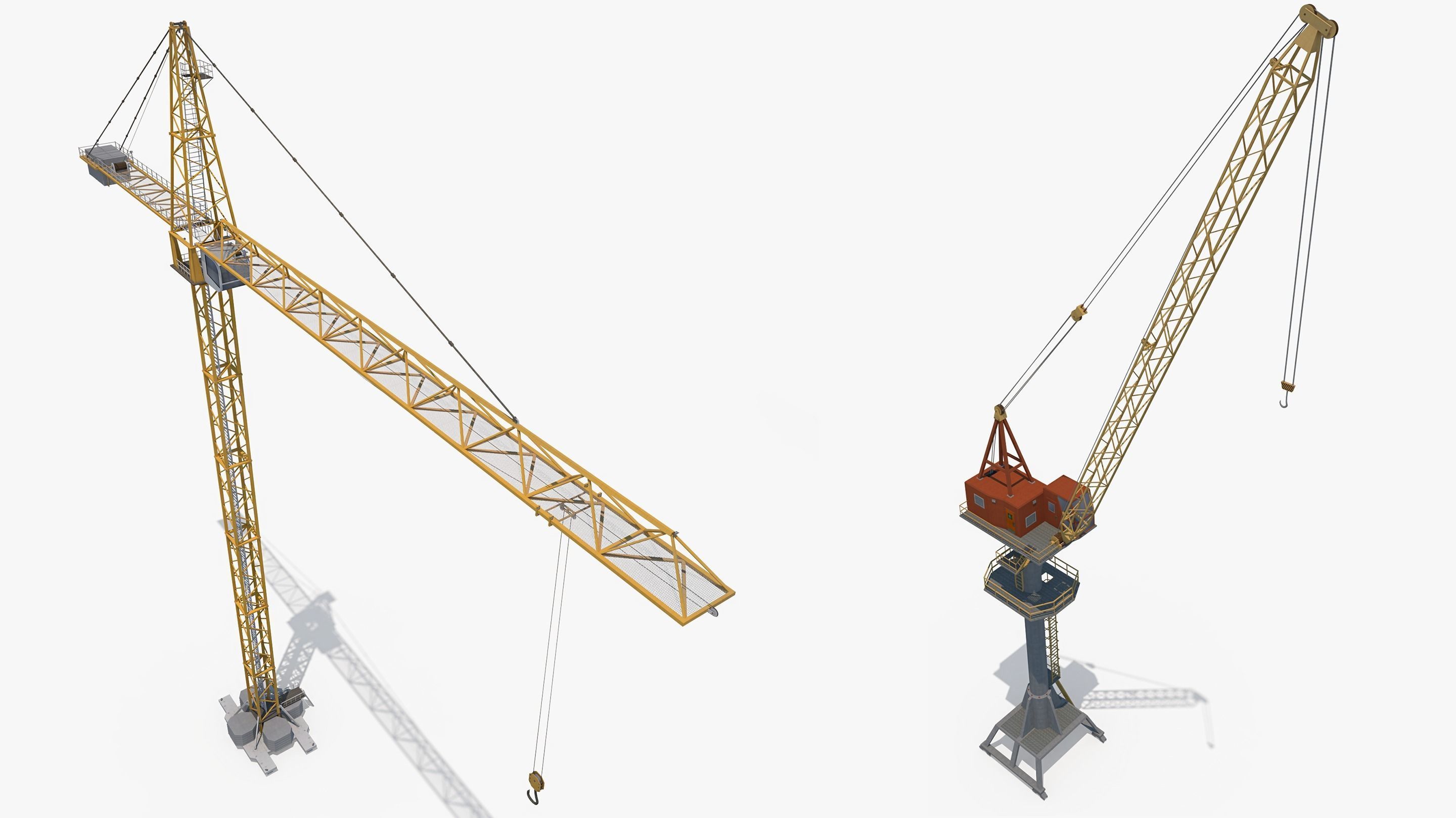3D model Cranes Pack VR / AR / low-poly | CGTrader