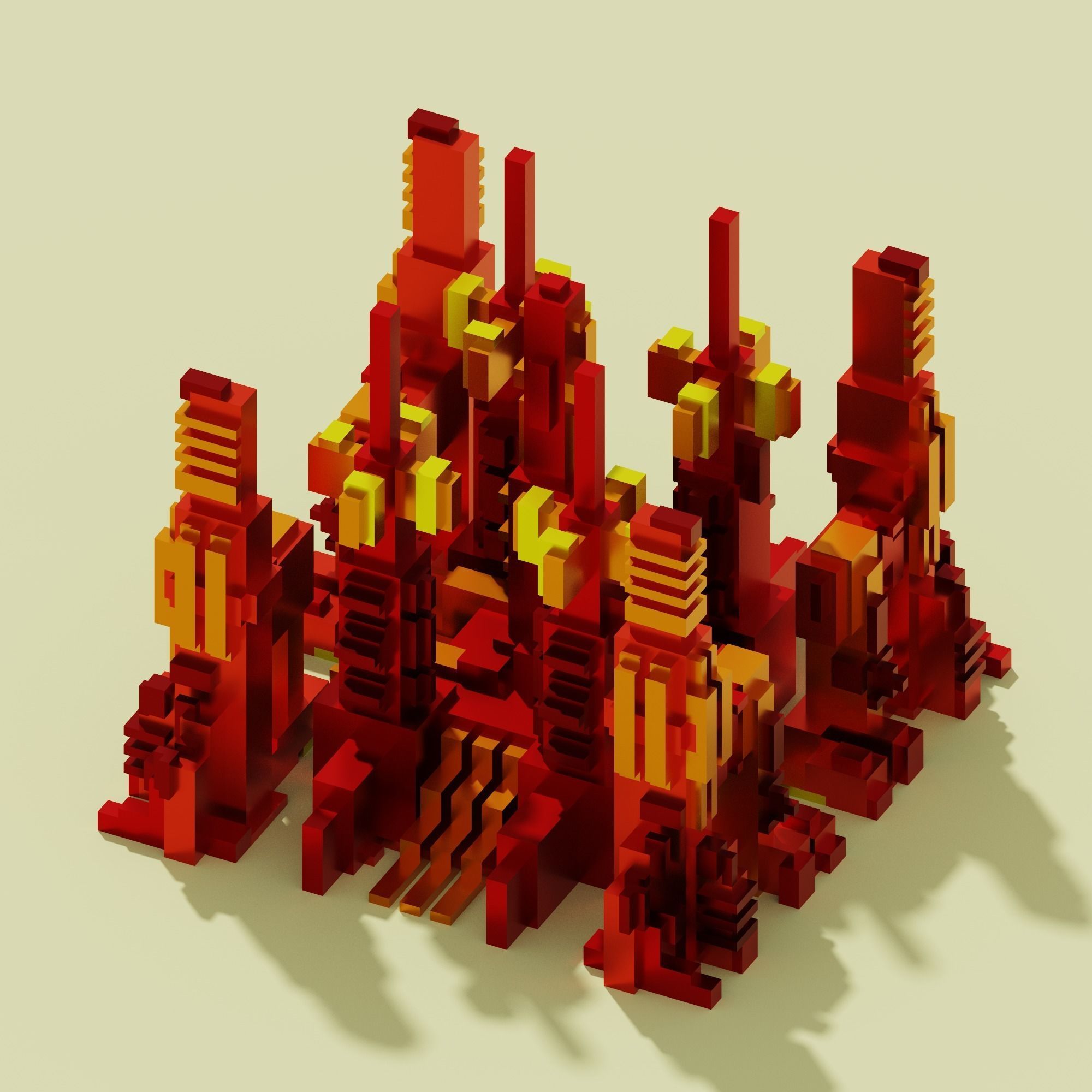 voxel abstract 3D model | CGTrader
