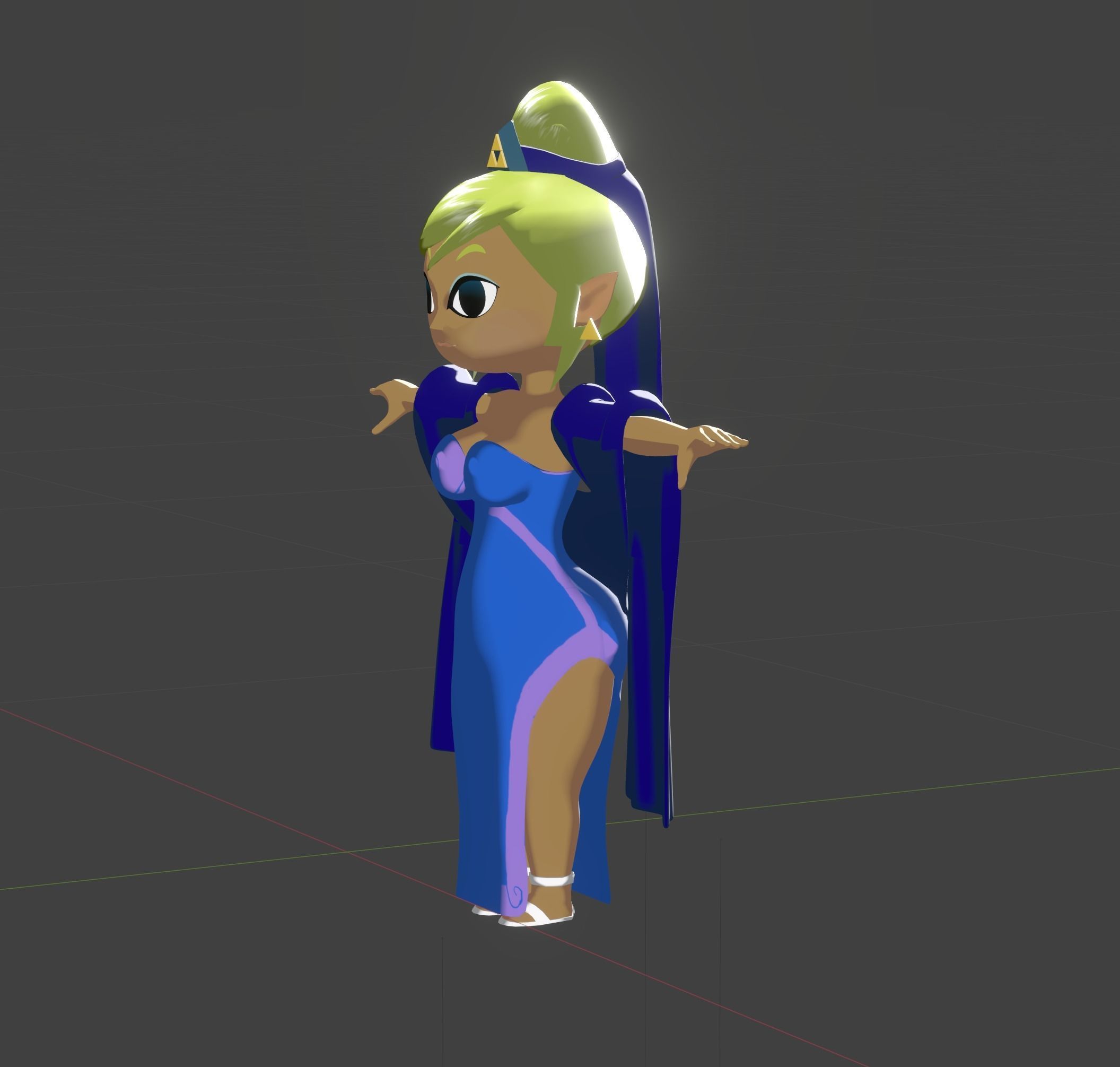3D model Queen Tetra Zelda VR / AR / low-poly | CGTrader