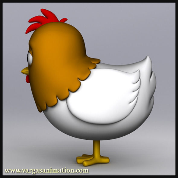 Cartoon Chicken 3D model | CGTrader