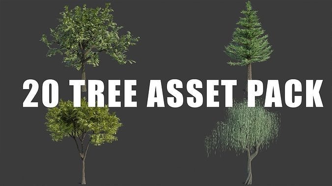 Tree Collection - 20 Tree Asset Pack 3D model | CGTrader