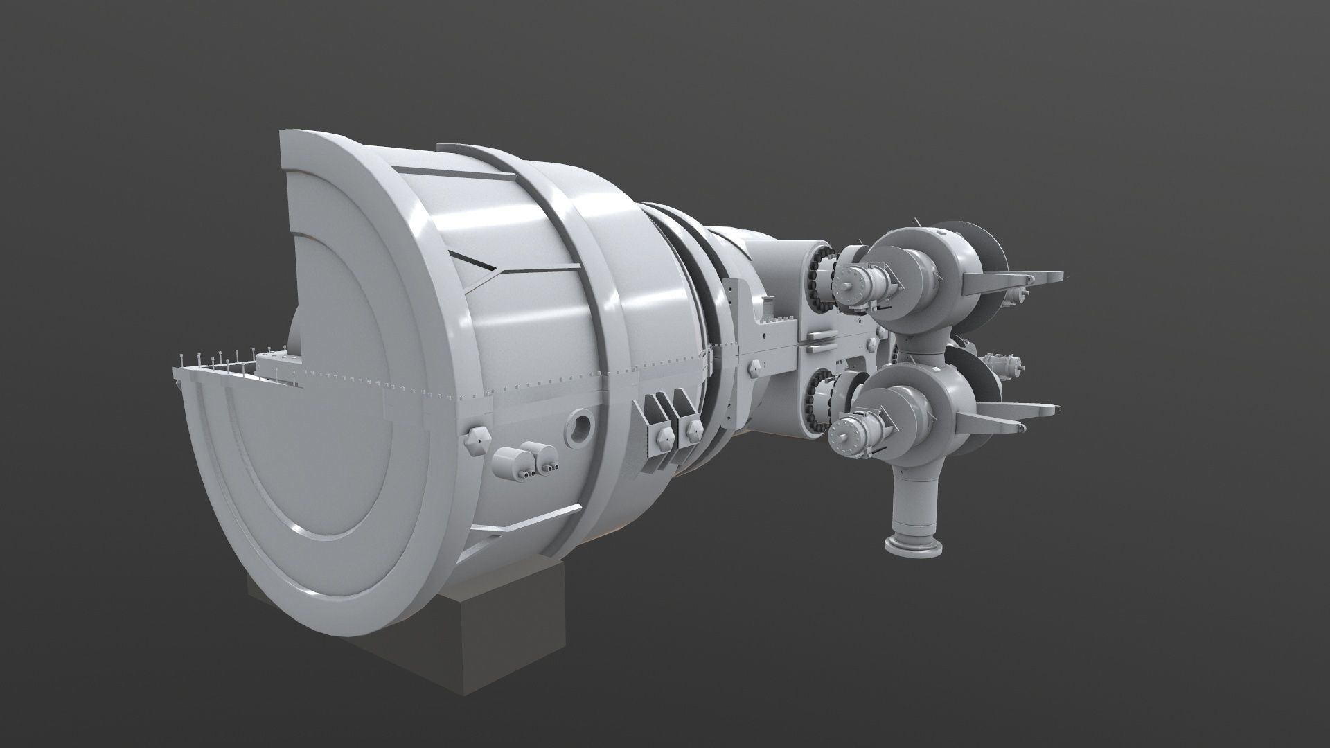 Turbine Cross section 3D model 3D model animated | CGTrader