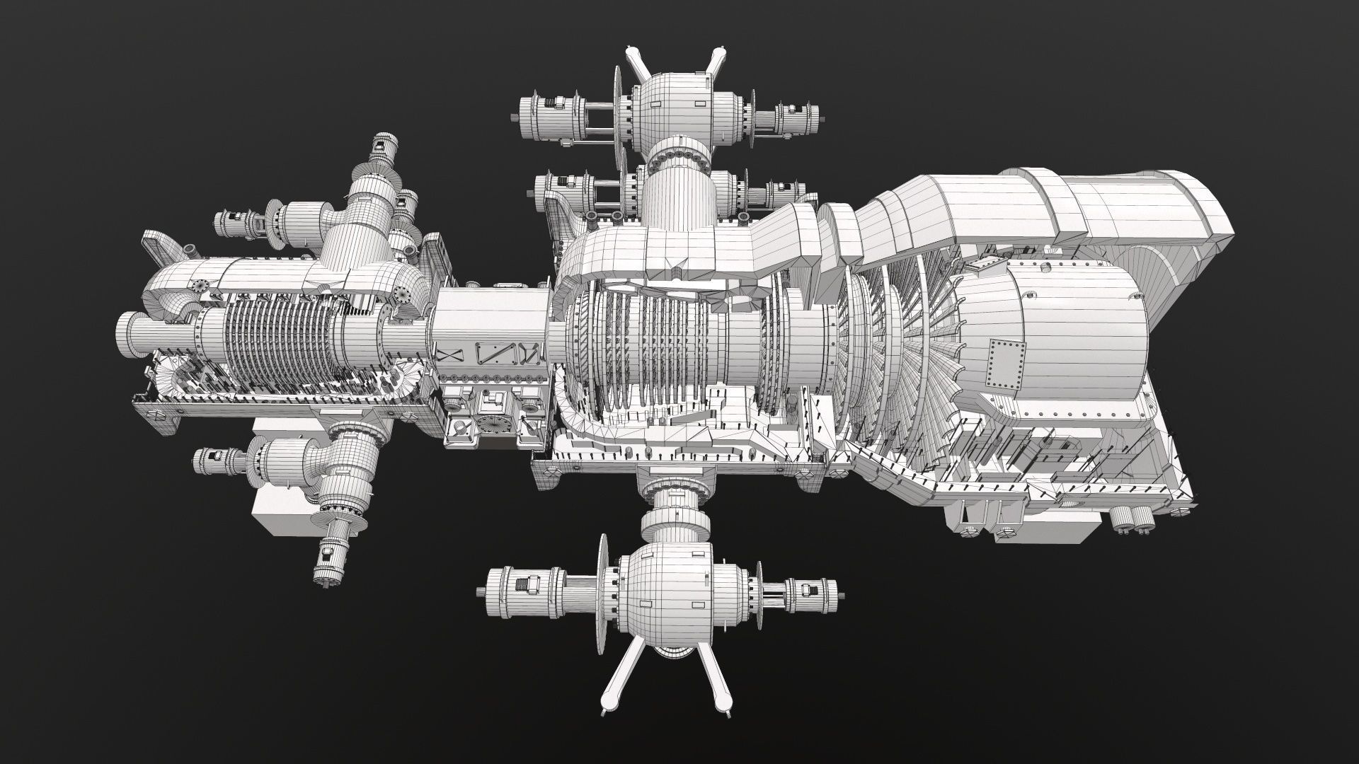 Turbine Cross section 3D model 3D model animated | CGTrader