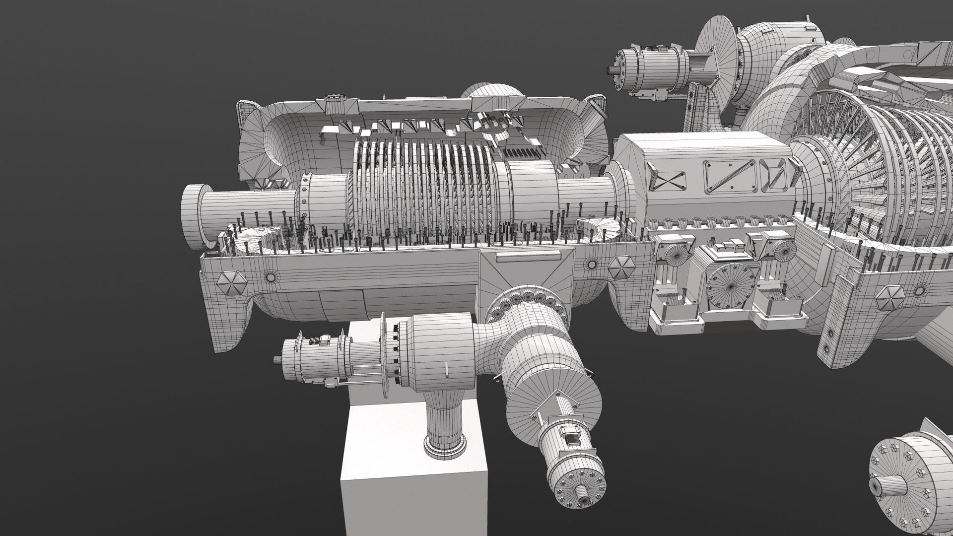 Turbine Cross section 3D model 3D model animated | CGTrader