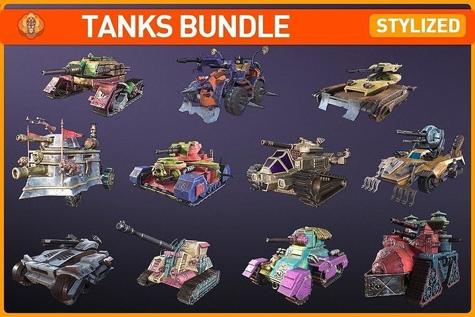 3D model Stylized Tanks Bundle VR / AR / low-poly | CGTrader