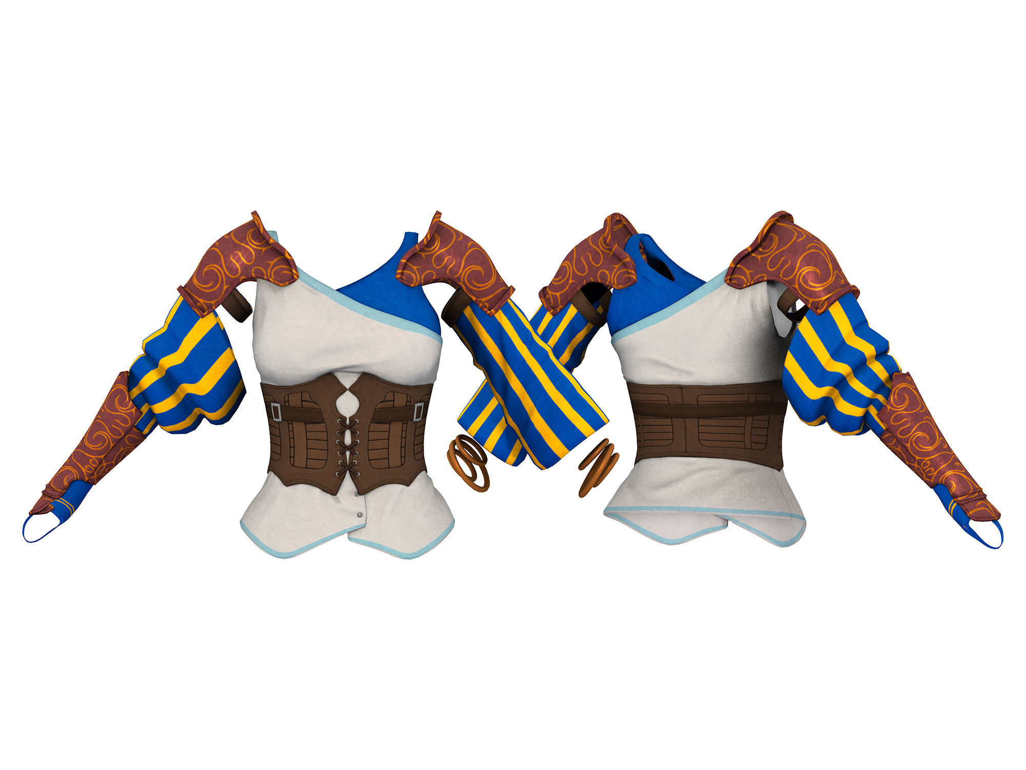 3D model Roleplay Cosplay Wizard Outfit Costume VR / AR / low-poly ...
