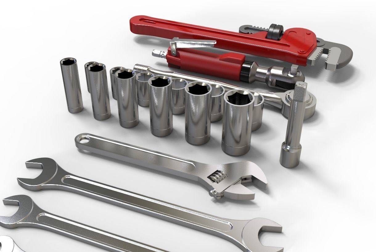 Wrenches hand tools 3d model 3D model | CGTrader