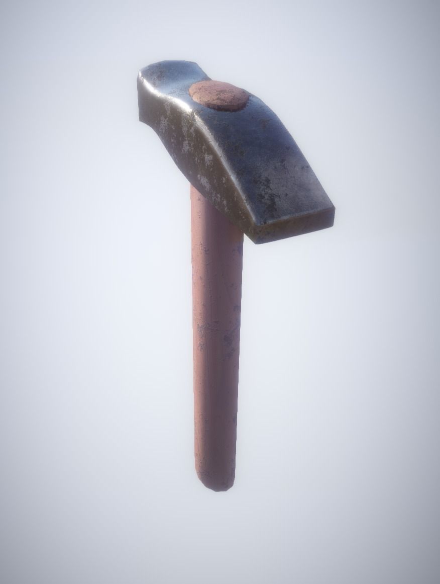 3D model Low-Poly Blacksmith Hammer Editorial License VR / AR / low ...