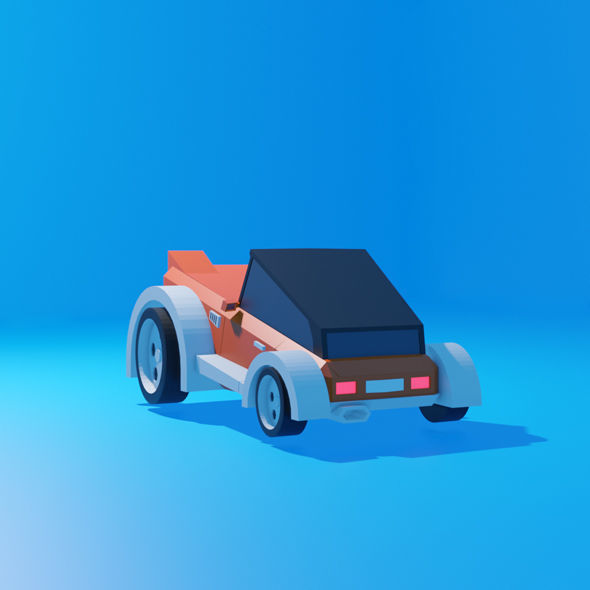 3D model Cartoon low poly Car VR / AR / low-poly | CGTrader