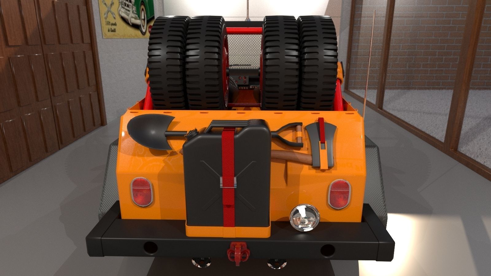 Volkswagen Safari -Thing- modified 3D model | CGTrader