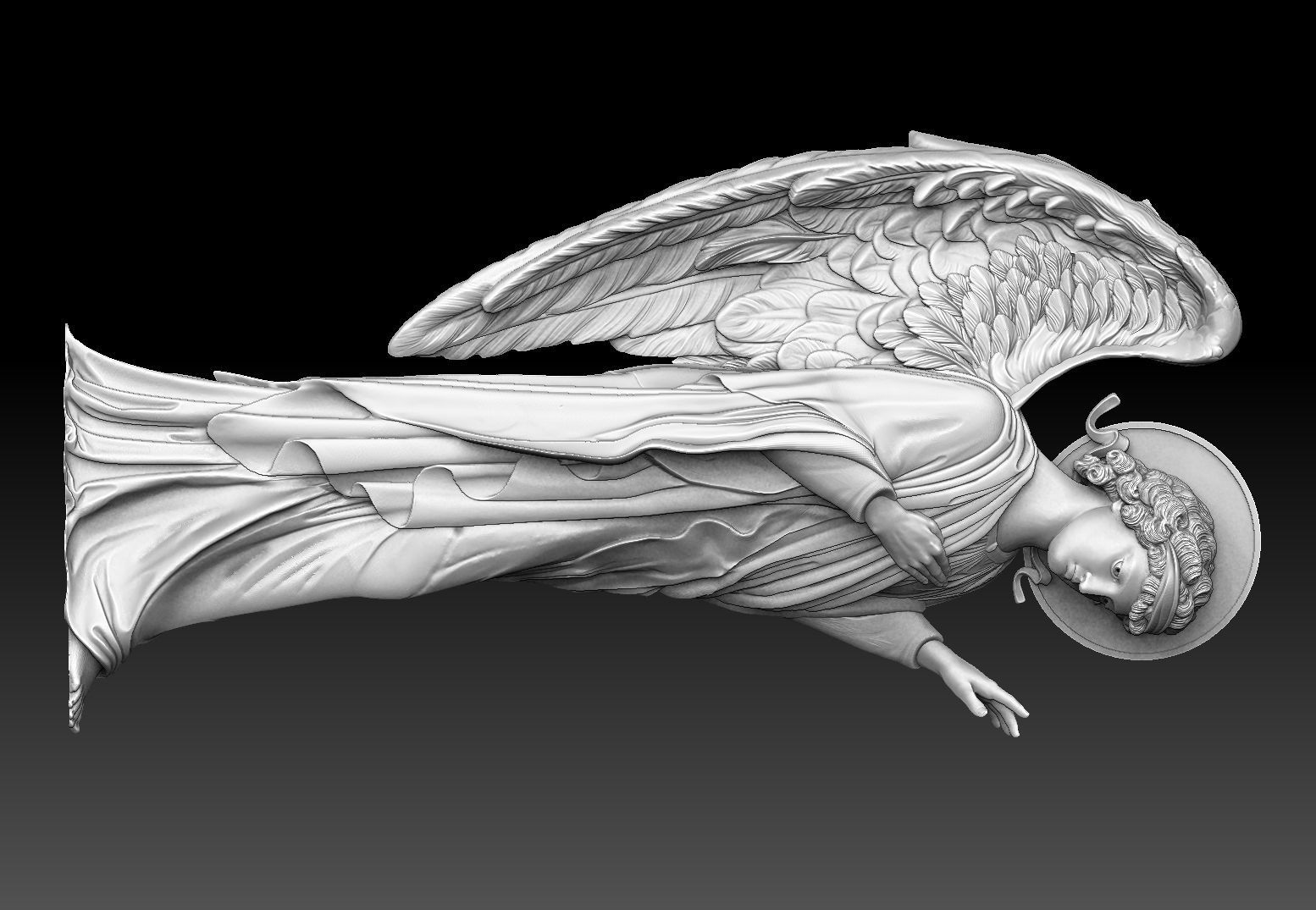 Archangel angel cnc 3d priting 3D model 3D printable | CGTrader