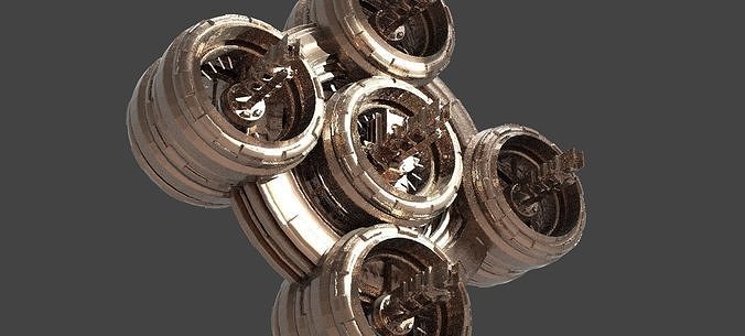 Ancient Alien Star Ring 5 3D model | CGTrader