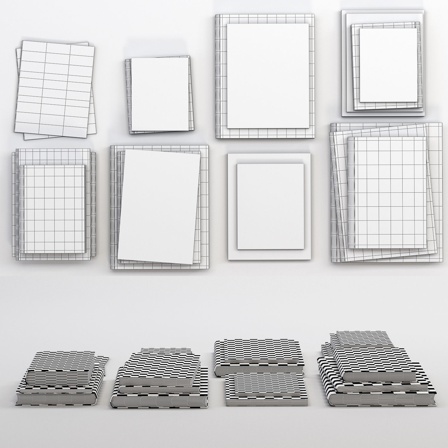 Book Stack Set 3D model | CGTrader