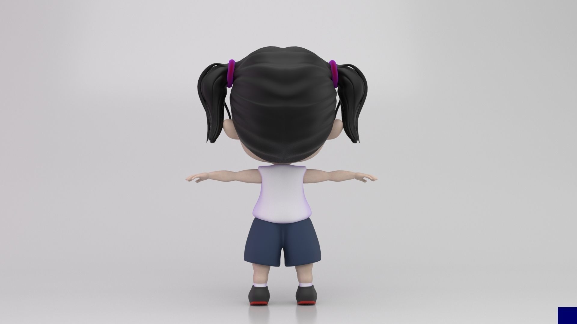 Cute Girl 3d Cartoon Model 3D model | CGTrader