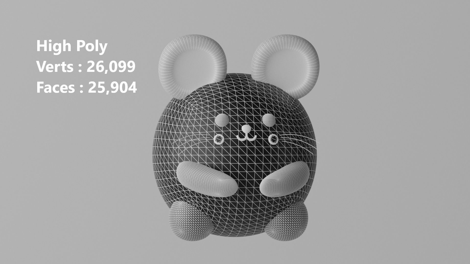 Cartoon Cute Mouse Rat 3D model | CGTrader