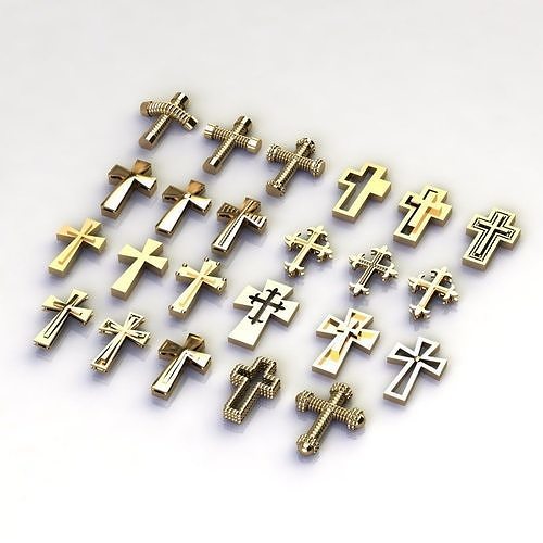 23 models of cross pendants 3D model | CGTrader