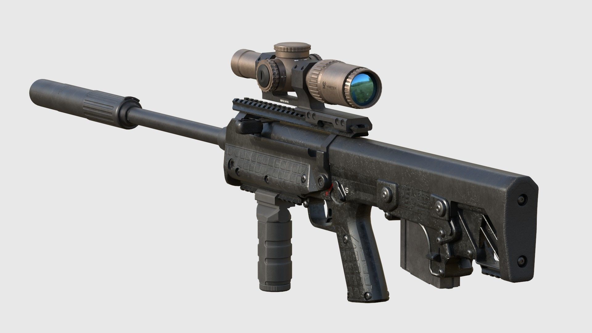 3D model Kel-Tec RFB MOD 1 762x51 NATO Bullpup Rifle VR / AR / low-poly ...