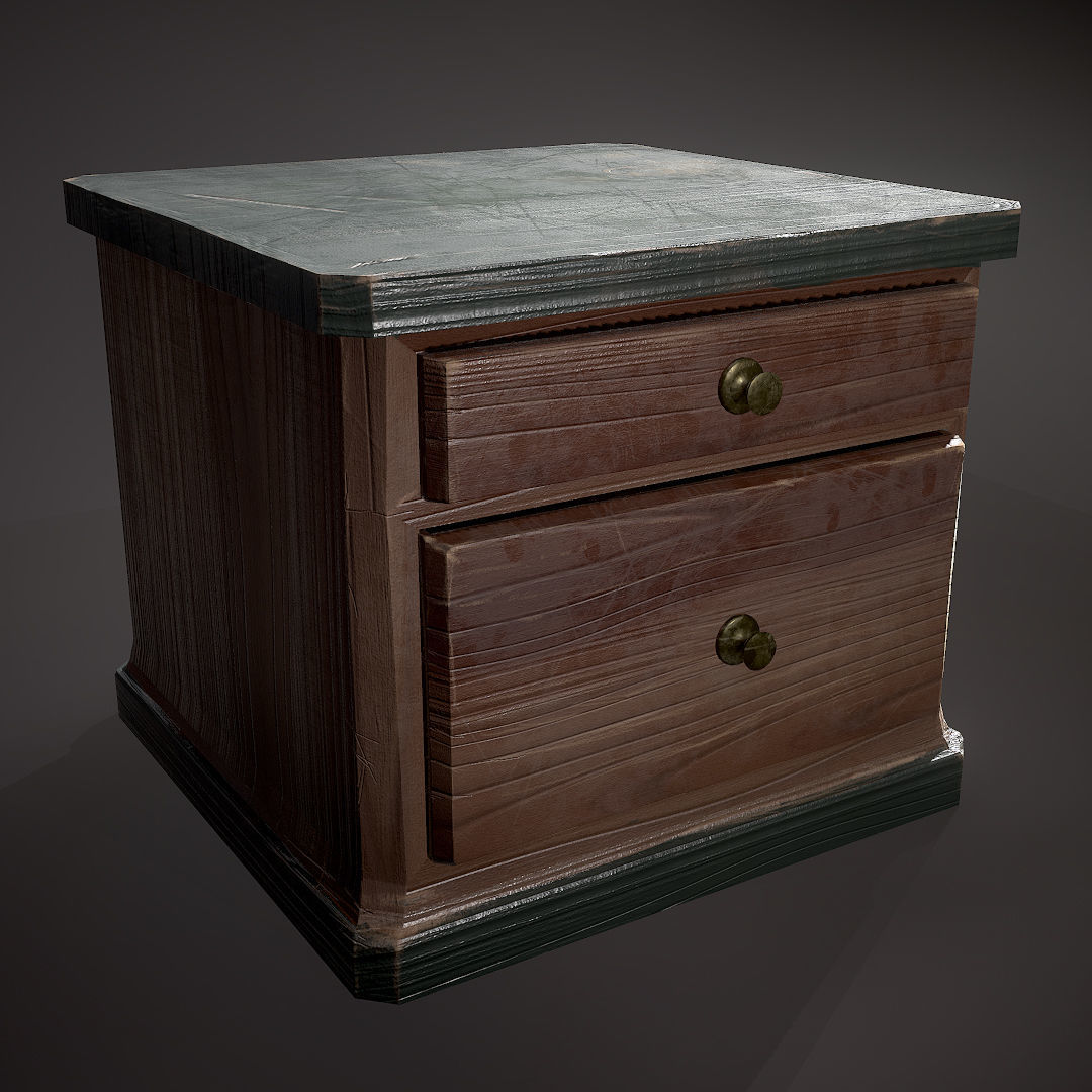 3D model Stylized Worn Out Desk VR / AR / low-poly | CGTrader