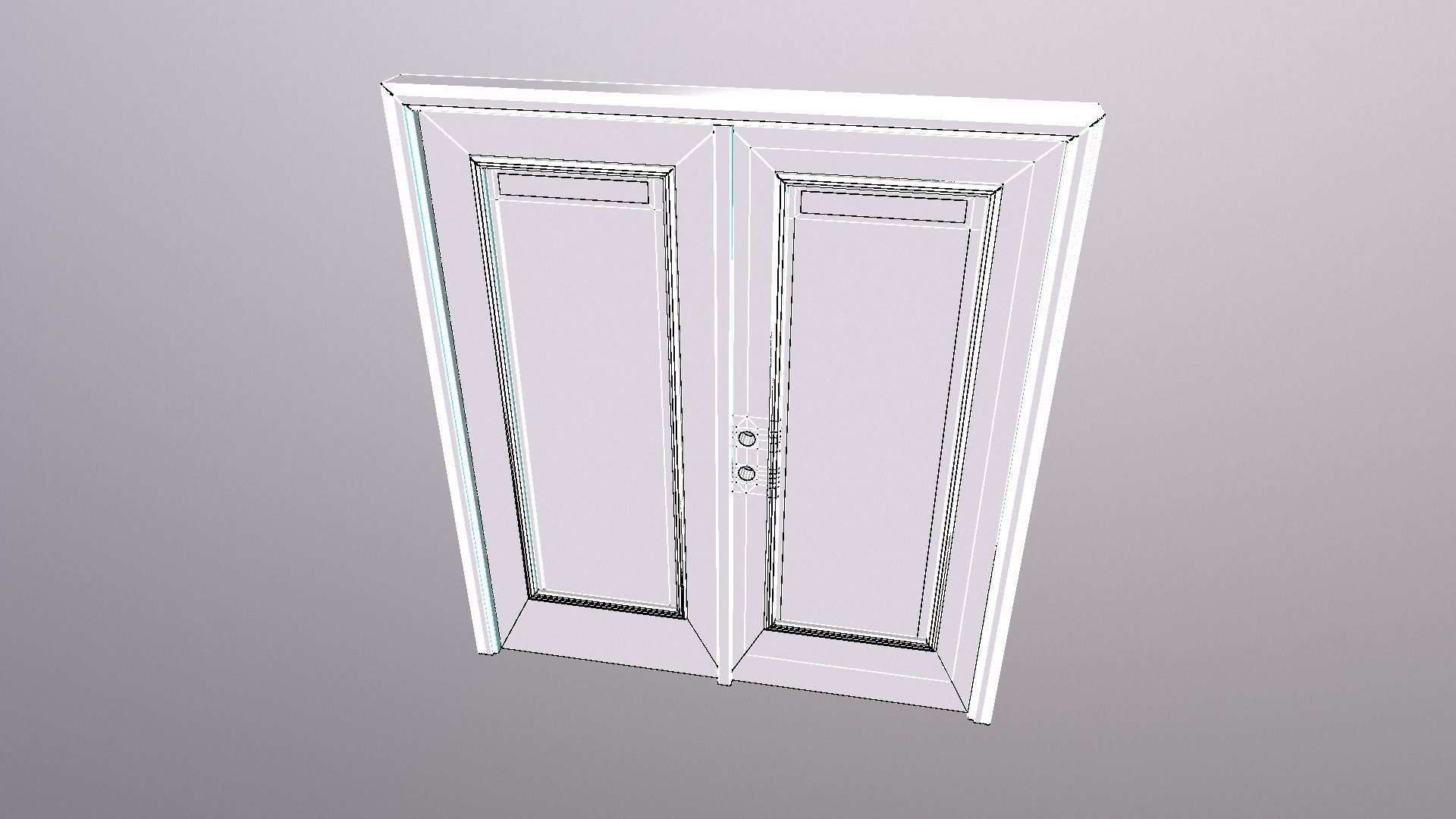3D model White Animated Door 3D Model VR VR / AR / low-poly rigged ...