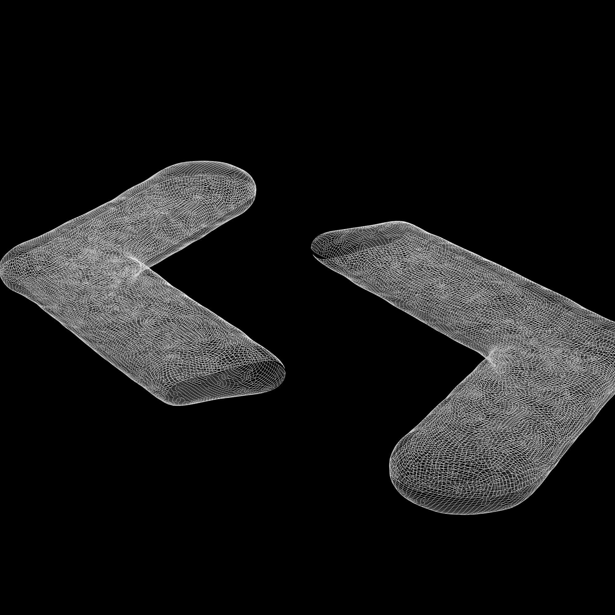 Socks flat lay stockings Clo3d Marvelous Designer 3D model | CGTrader