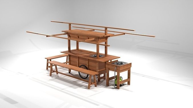 Gerobak Angrkingan 3D Model 3D model | CGTrader