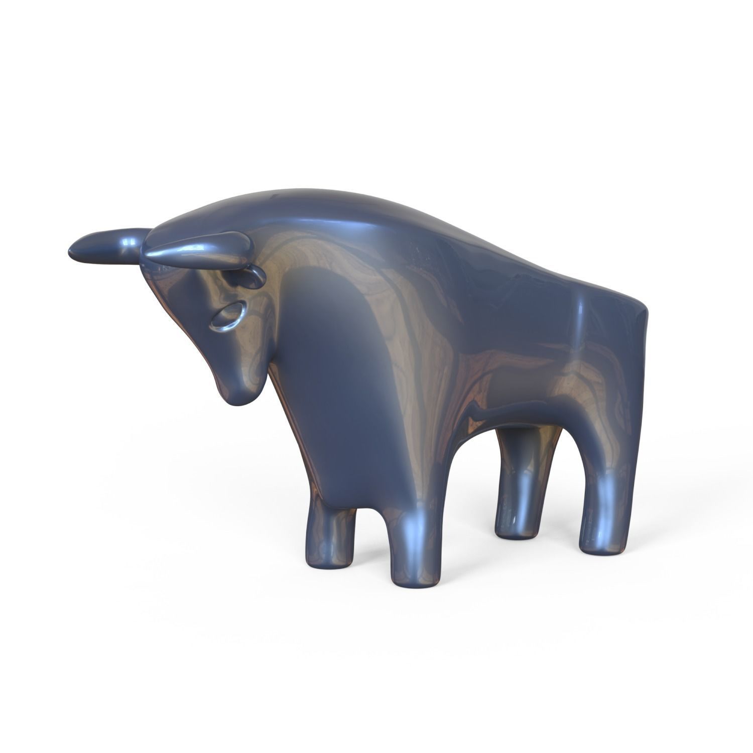 Cartoon Bull 3D model 3D printable | CGTrader