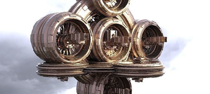 Ancient Alien Star Ring Monolith 3 3D model | CGTrader