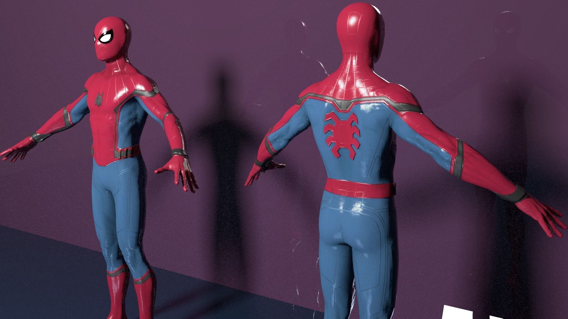 Spider-Man MCU Suit 3D model rigged | CGTrader