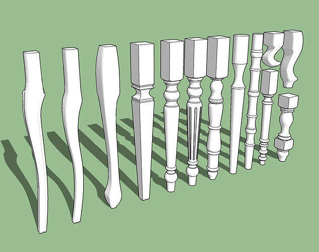 table leg 3D model | CGTrader