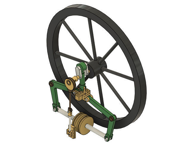 Single Cylinder Steam Engine With Two Pistons 3D model | CGTrader