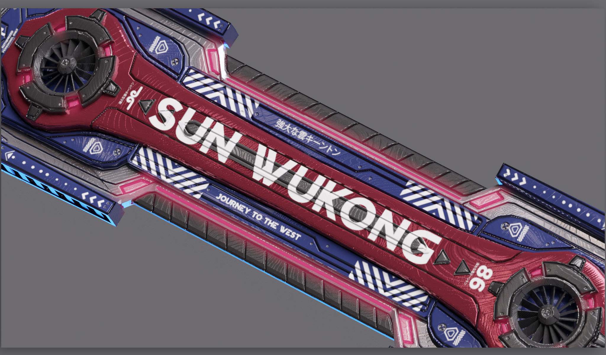 3D model SUN WUKONG THE MONKEY KING - Cyberpunk Version VR / AR / low ...