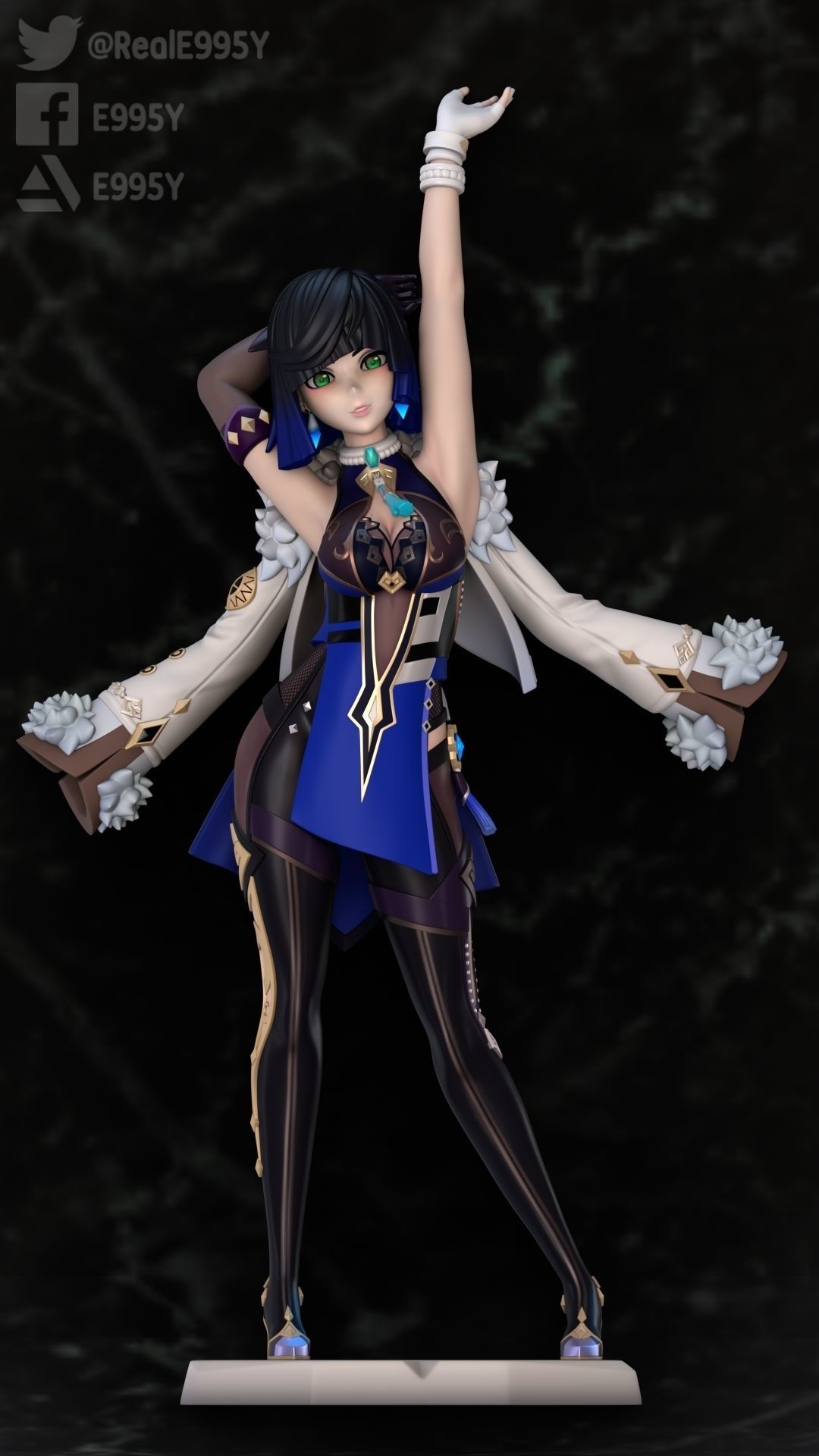 Genshin Impact - Yelan Figure STL file for 3D printing 3D model 3D ...