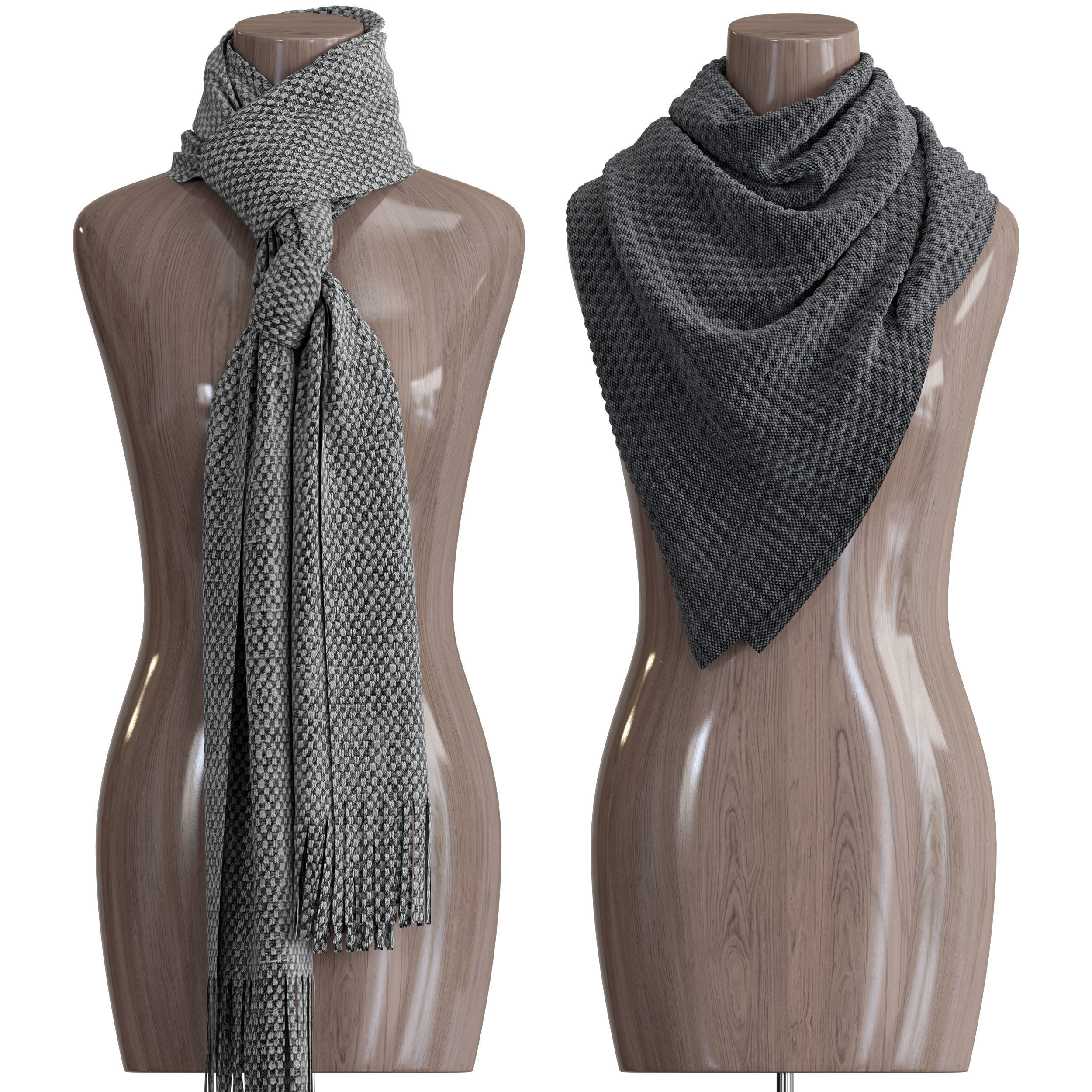 Shawl over the body 3 3D model | CGTrader