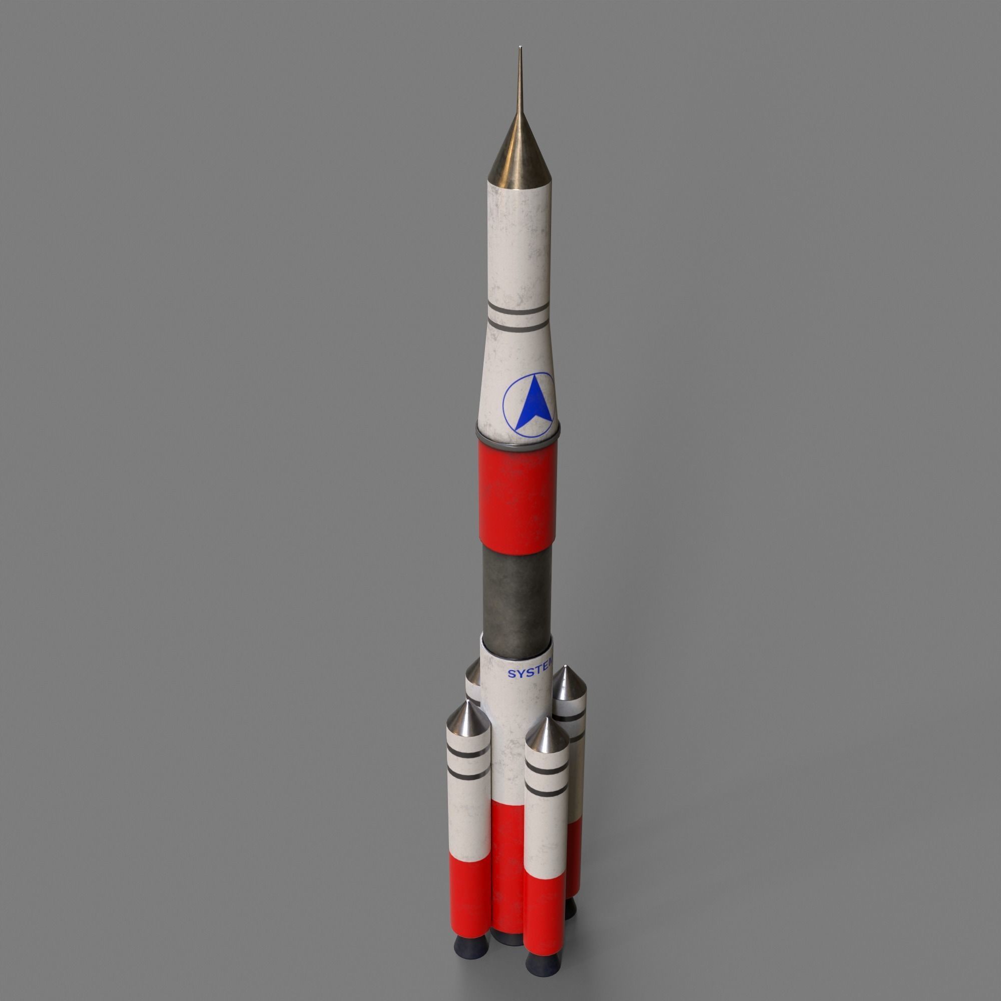 3D model Simple model of a space rocket of three types VR / AR / low ...