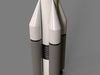 3D model Simple model of a space rocket of three types VR / AR / low ...