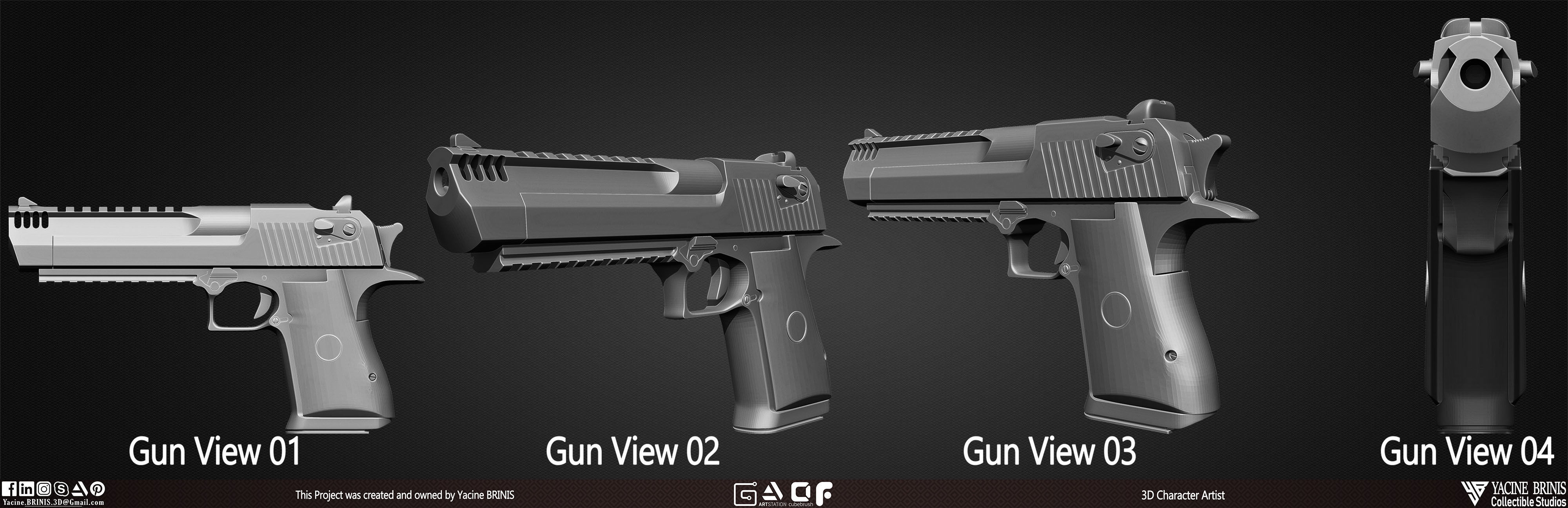 3D model 25 Guns Kitbash Volume 03 VR / AR / low-poly | CGTrader