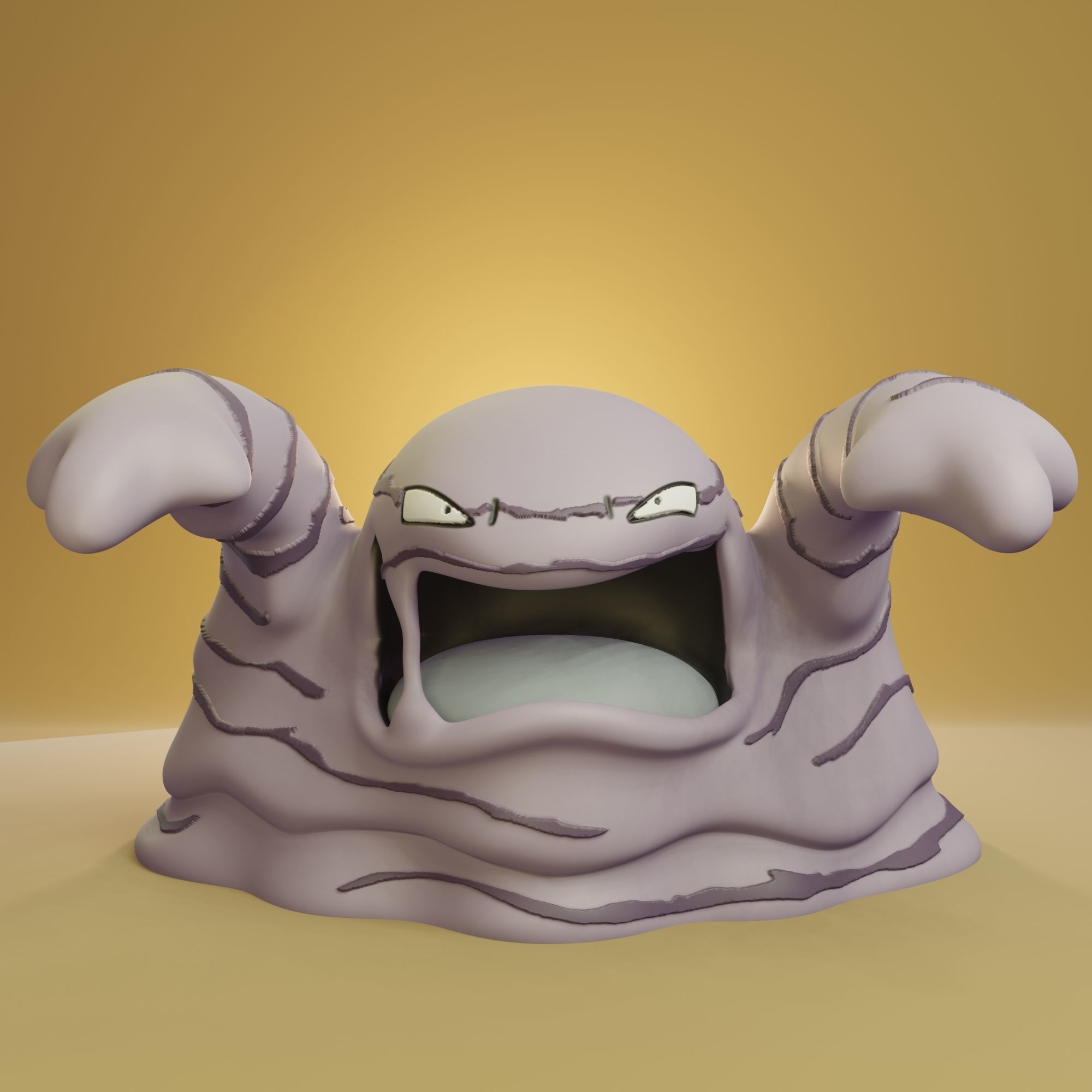 Pokemon - Muk with 2 poses 3D model 3D printable | CGTrader