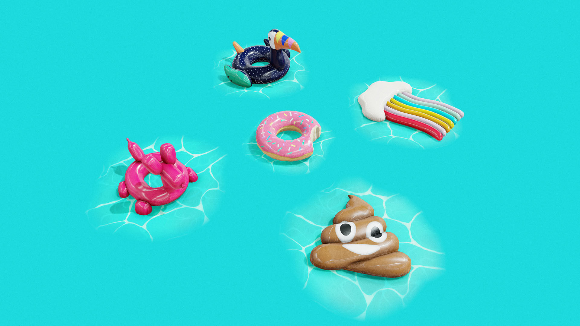 3D model Inflatable Pool Floats PACK II VR / AR / low-poly | CGTrader