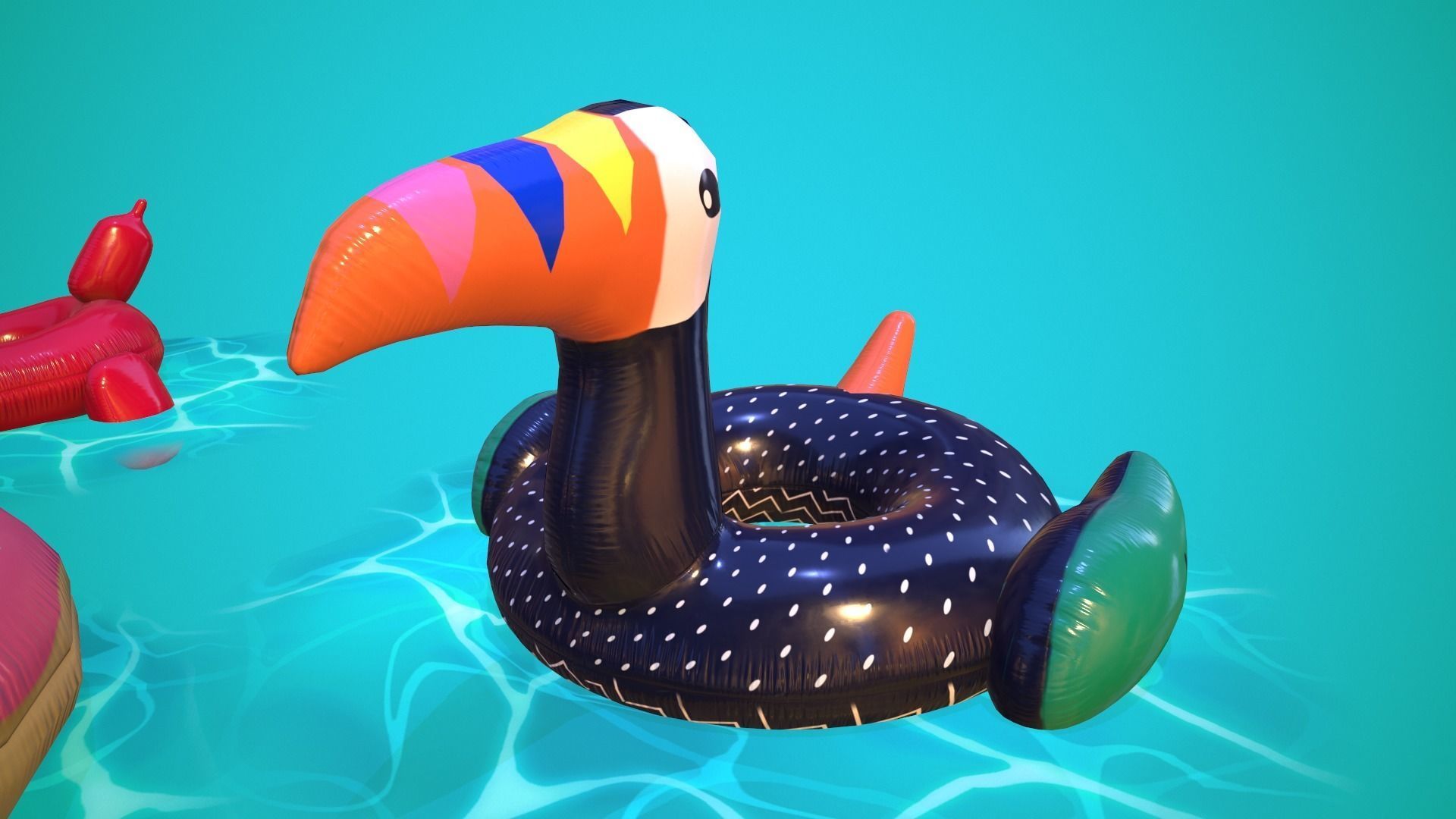3D model Inflatable Pool Floats PACK II VR / AR / low-poly | CGTrader