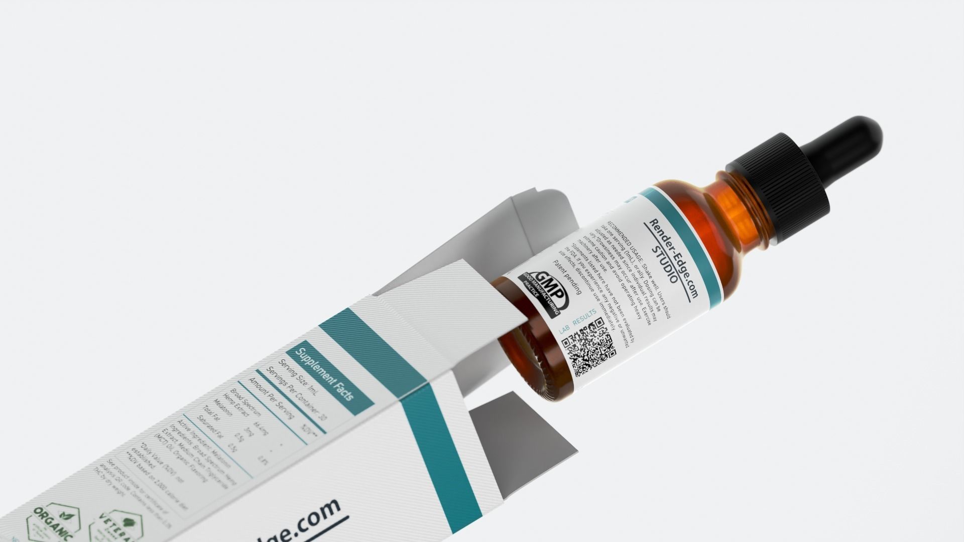 CBD box and bottle animation 3D model animated | CGTrader