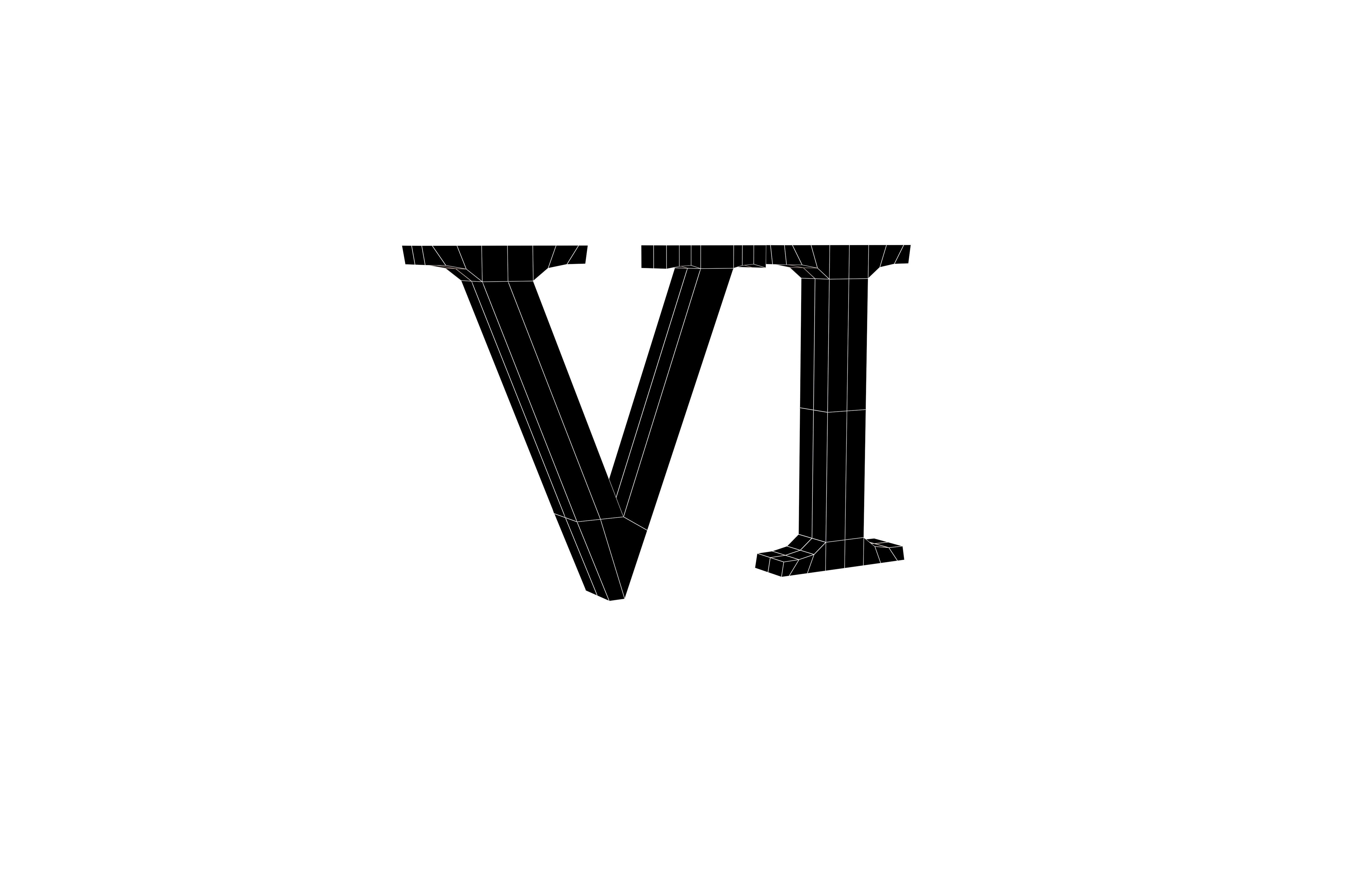 3D model Roman Numerals 6 v1 001 VR / AR / low-poly | CGTrader