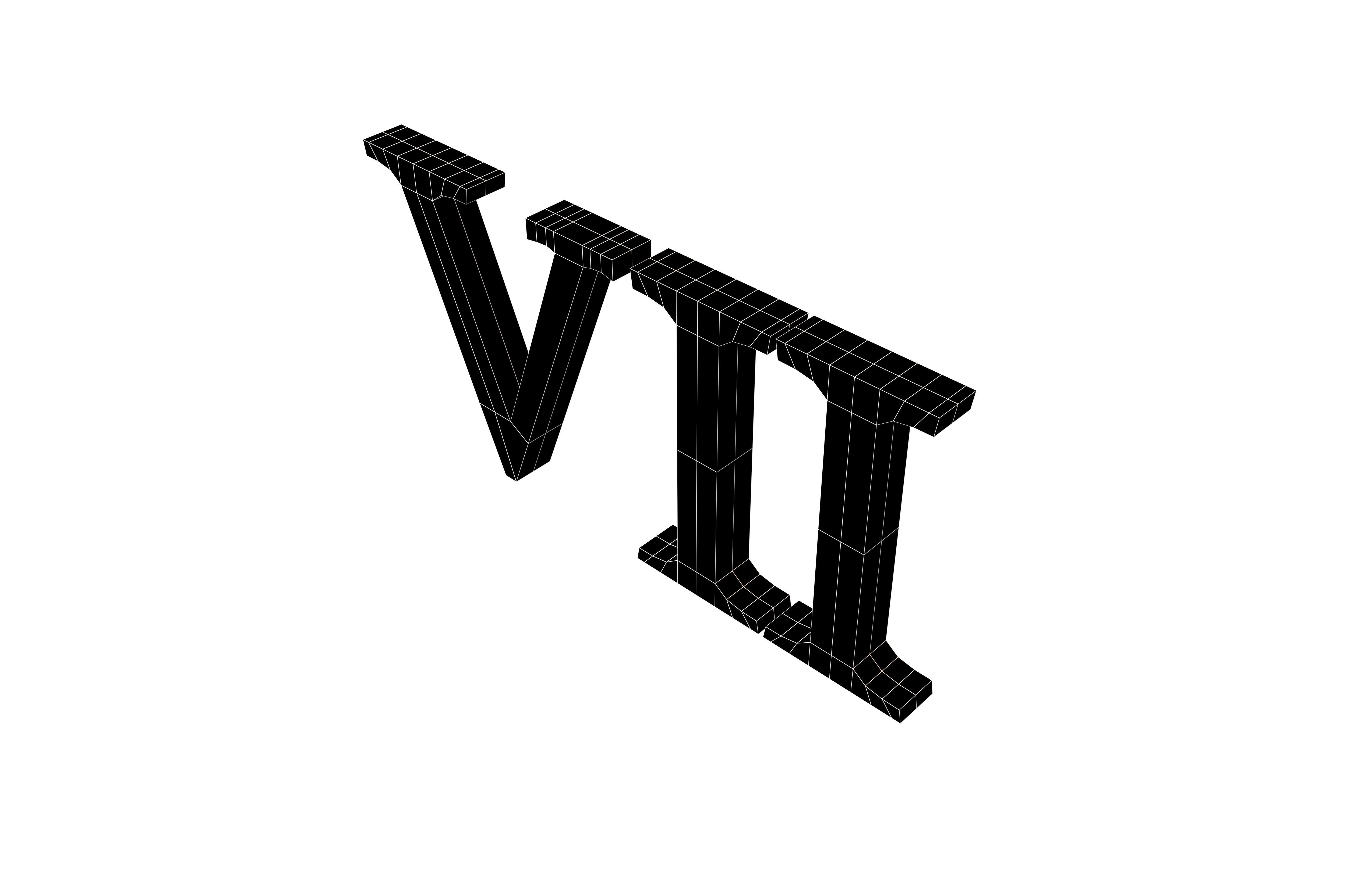 3D model Roman Numerals 7 v1 001 VR / AR / low-poly | CGTrader