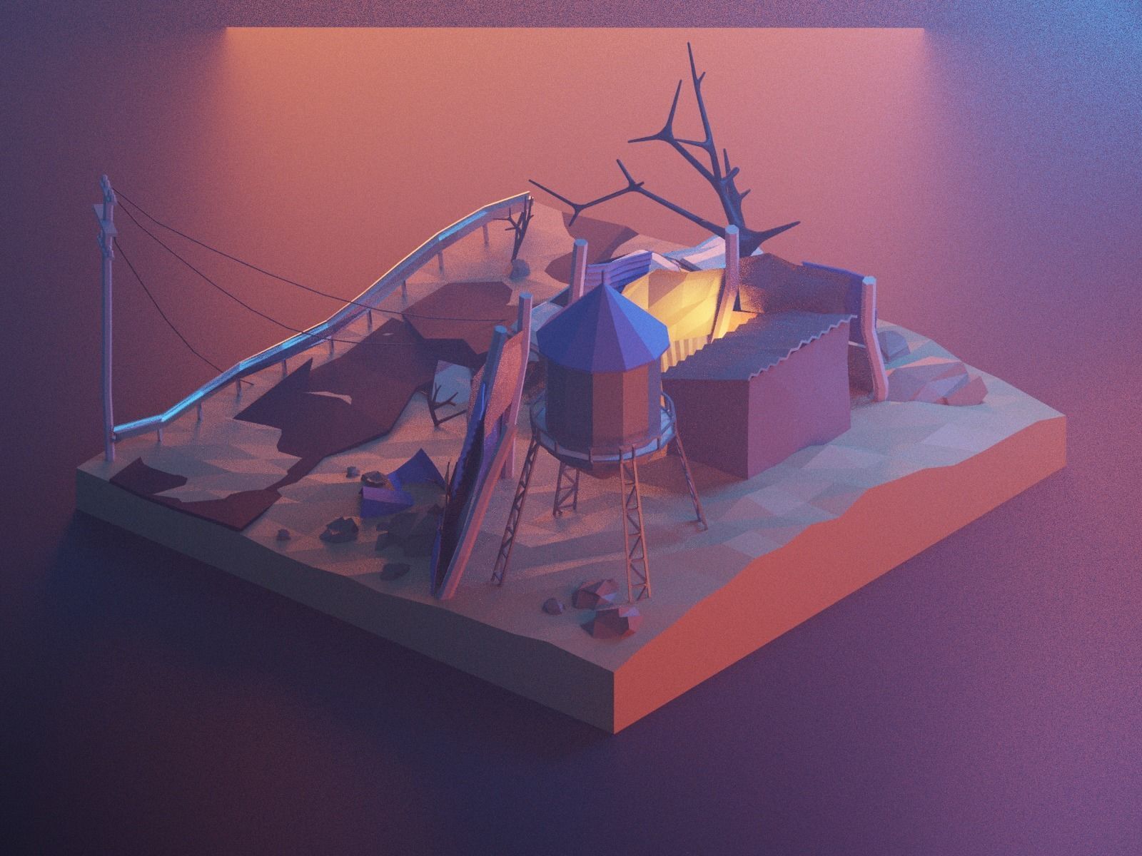 Cartoon Fallout 3D model | CGTrader