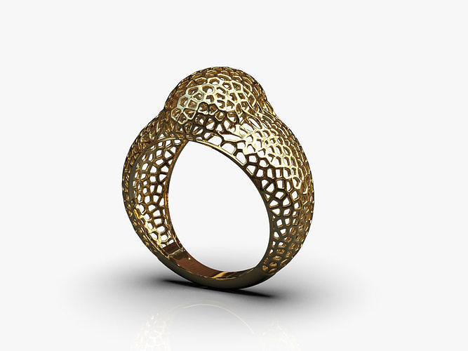 Stylized ring 3D model 3D printable | CGTrader