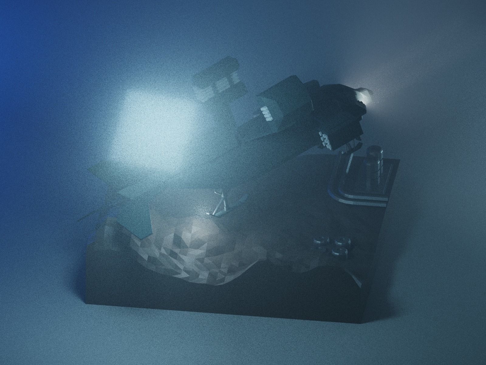 Cartoon Alien Dropship Scene 3D model | CGTrader