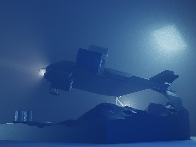 Cartoon Alien Dropship Scene 3D model | CGTrader