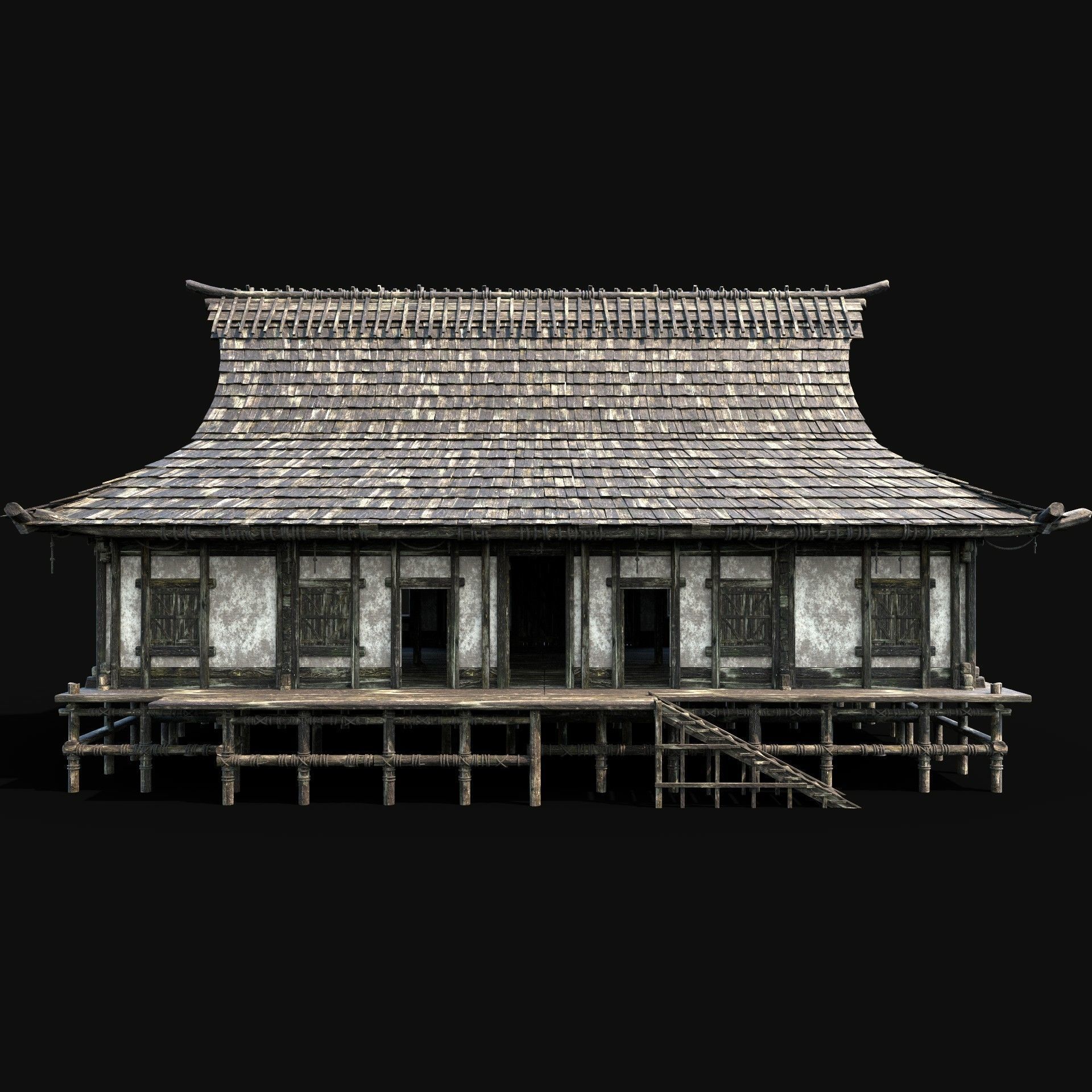 JAPAN CHINESE FEUDAL HOUSE DOJO HUT SAMURAI NINJA COLLECTION AAA | CGTrader