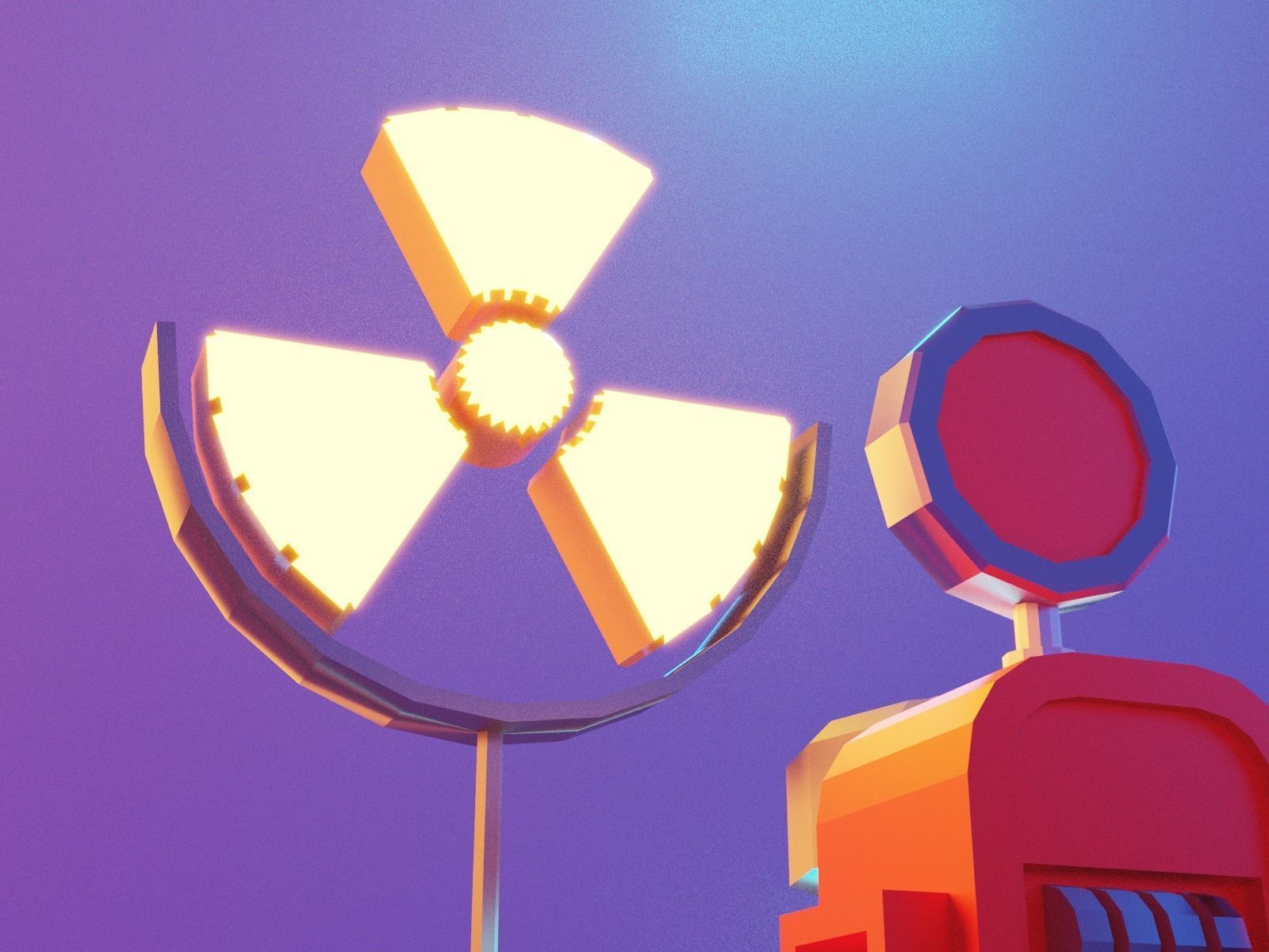 Cartoon Plutonium Station scene 3D model | CGTrader